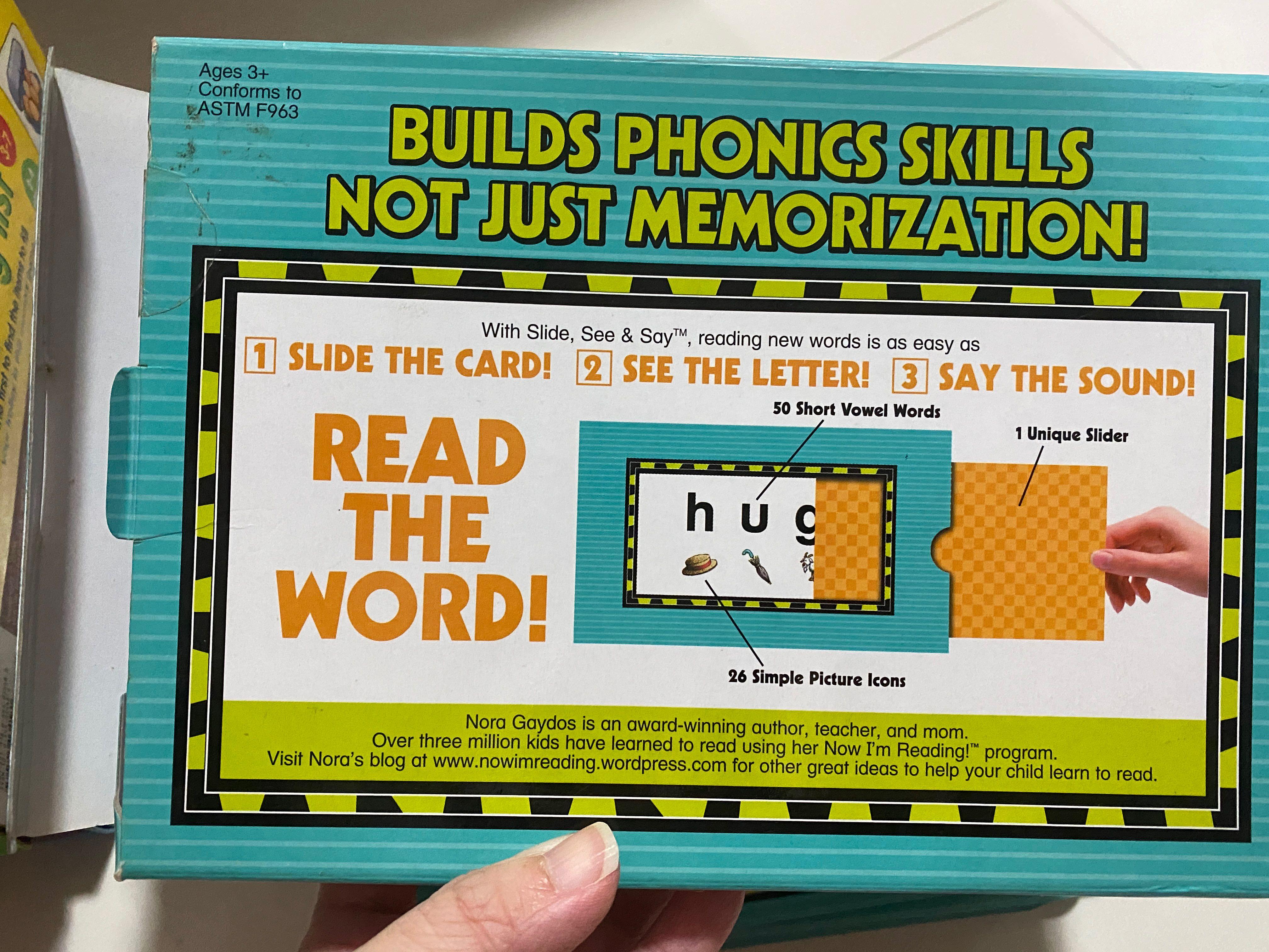 Now I'm reading sliding flash cards, Hobbies & Toys, Books & Magazines ...