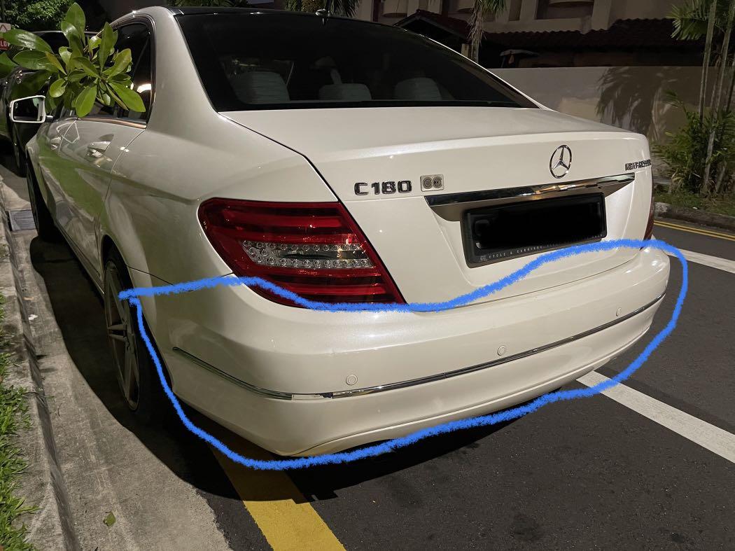 Original W204 Facelift 2011-2014 Rear bumper, Car Accessories ...