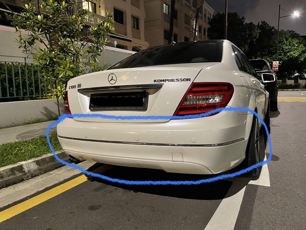 Original W204 Facelift 2011-2014 Rear bumper, Car Accessories ...