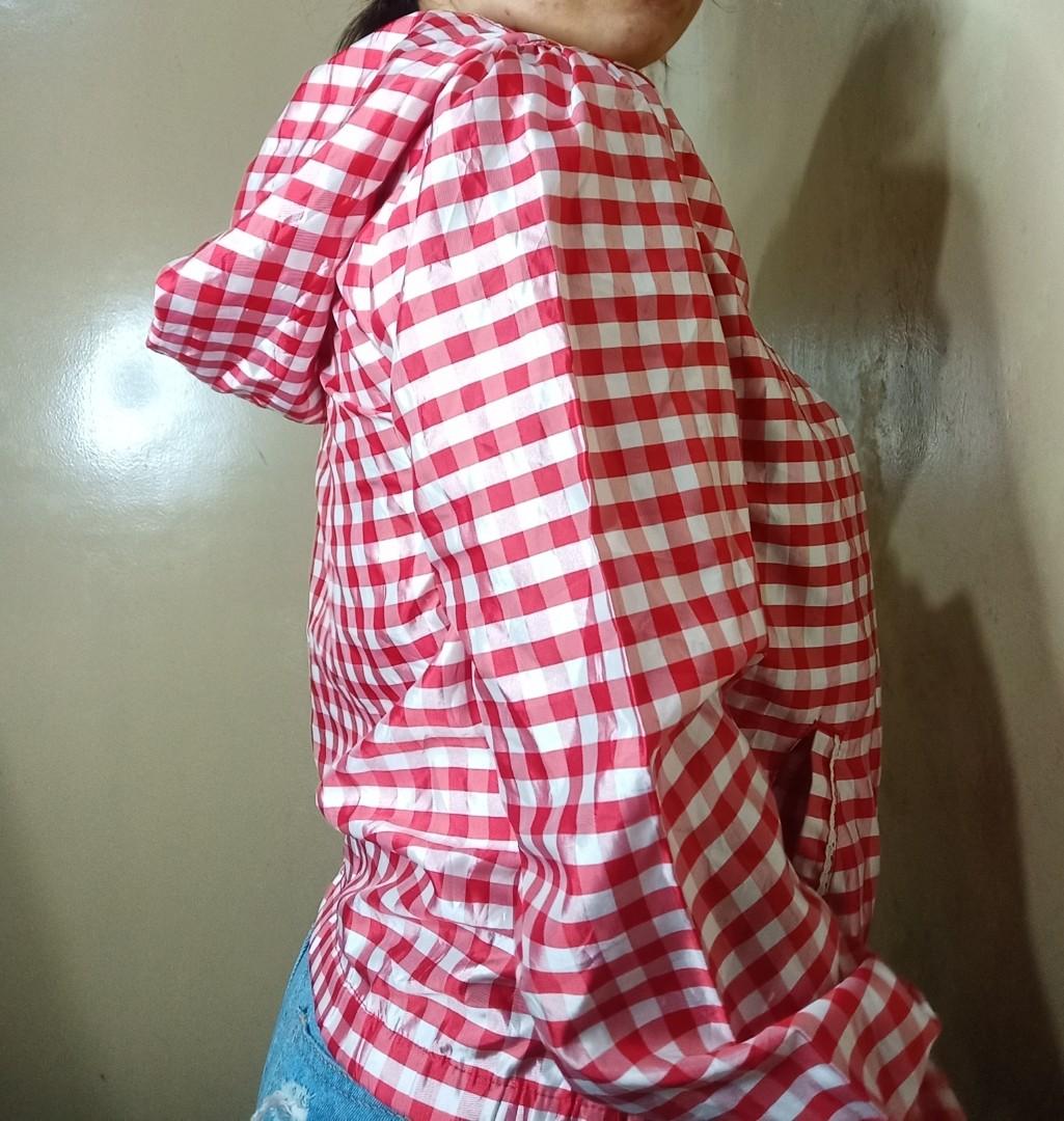 PEPCO Gingham Bomber Jacket with removable hood, Women's Fashion, Coats ...