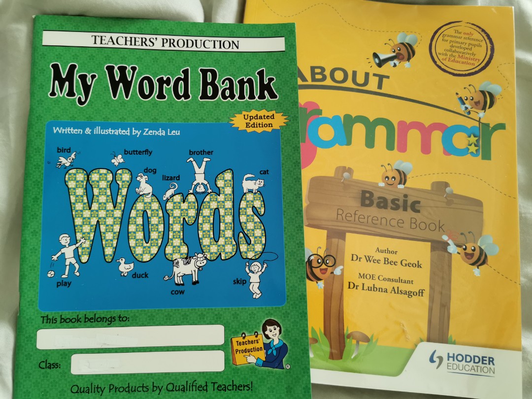 Primary 1 " About grammar" and "My word bank" book, Hobbies & Toys ...