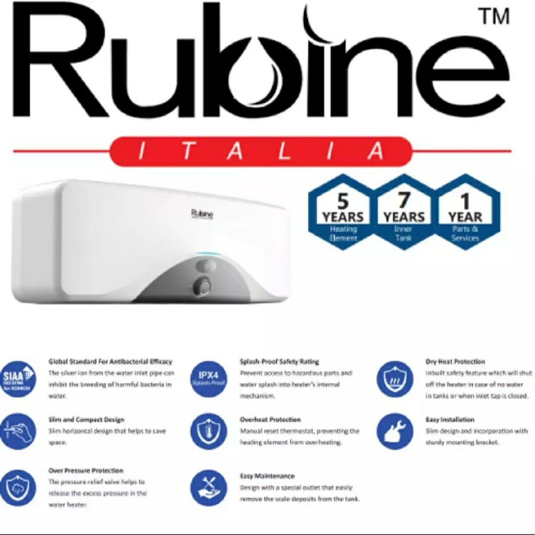 RUBINE SH20 STORAGE HEATER BTO, TV & Home Appliances, Water Heater ...