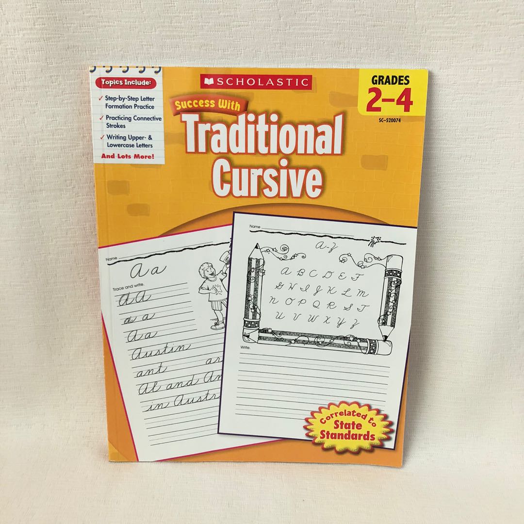 cursive handwriting workbook, 興趣及遊戲, 書本 & 文具, 書本及雜誌 - 補充練習 - Carousell