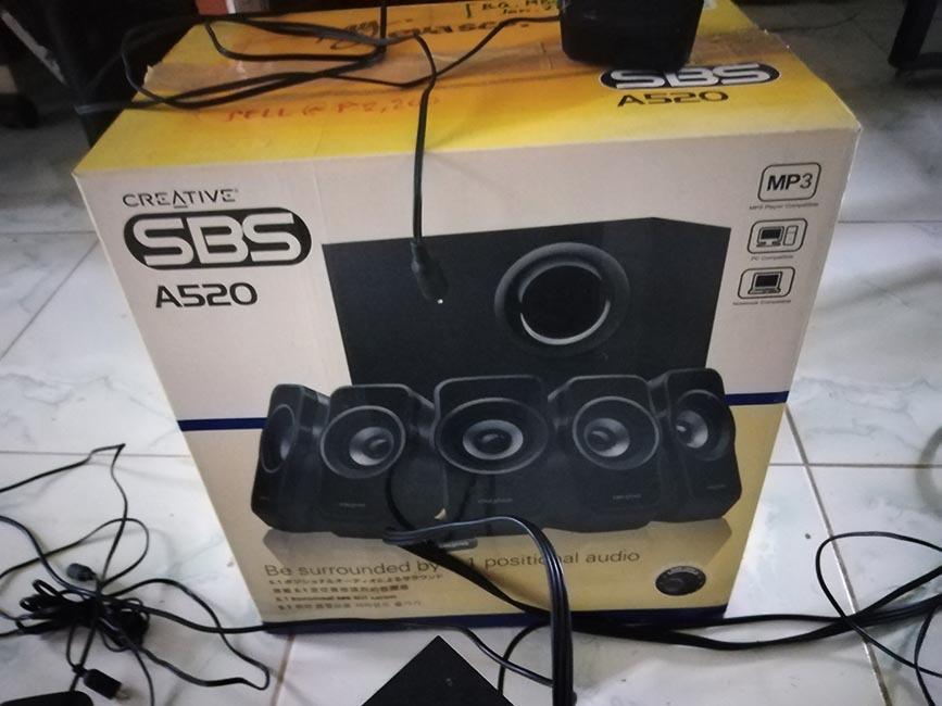 SPEAKERS-POWERED 5.1 SURROUND-SYSTEM CREATIVE BLASTER-A520_COD-SHIPPING ...