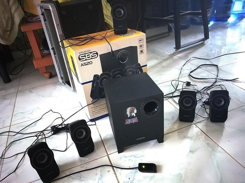 SPEAKERS-POWERED 5.1 SURROUND-SYSTEM CREATIVE BLASTER-A520_COD-SHIPPING ...