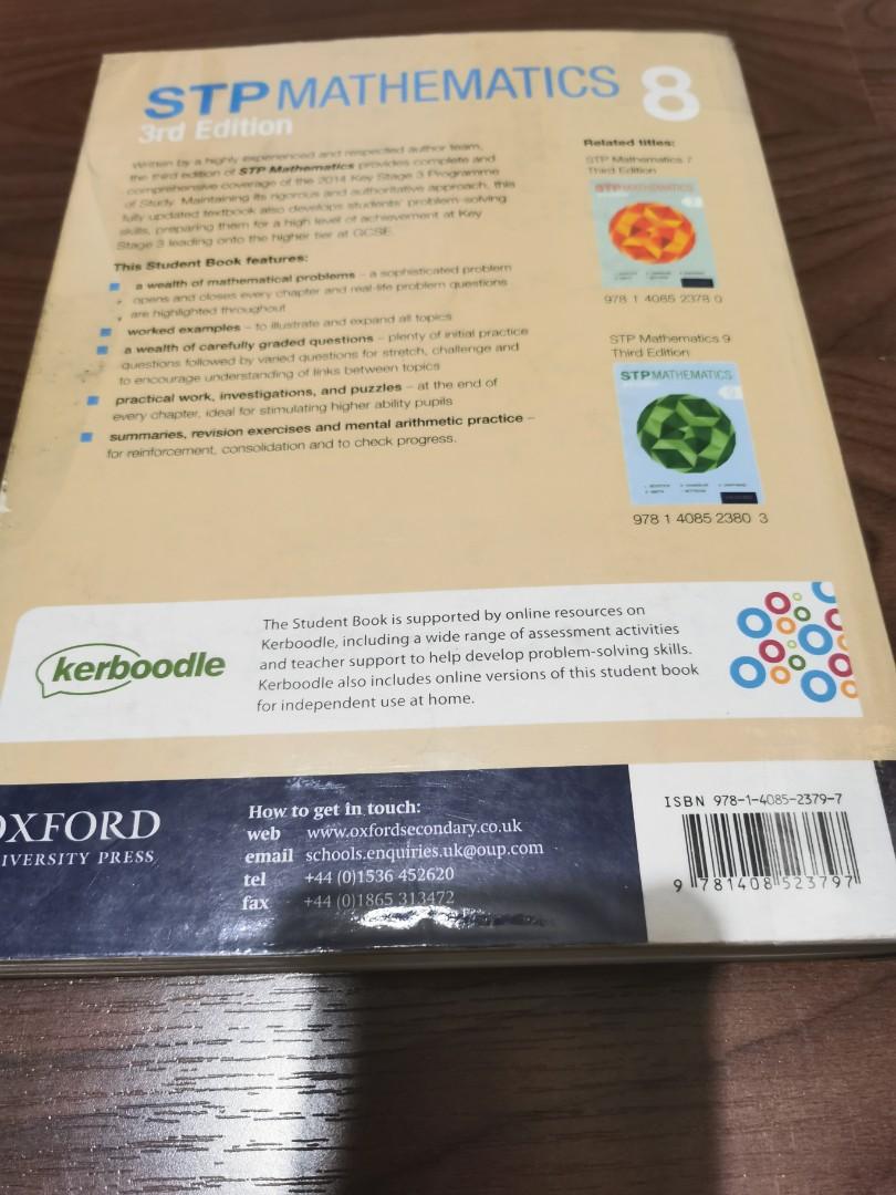 STP Math Year 8, Hobbies & Toys, Books & Magazines, Textbooks on Carousell