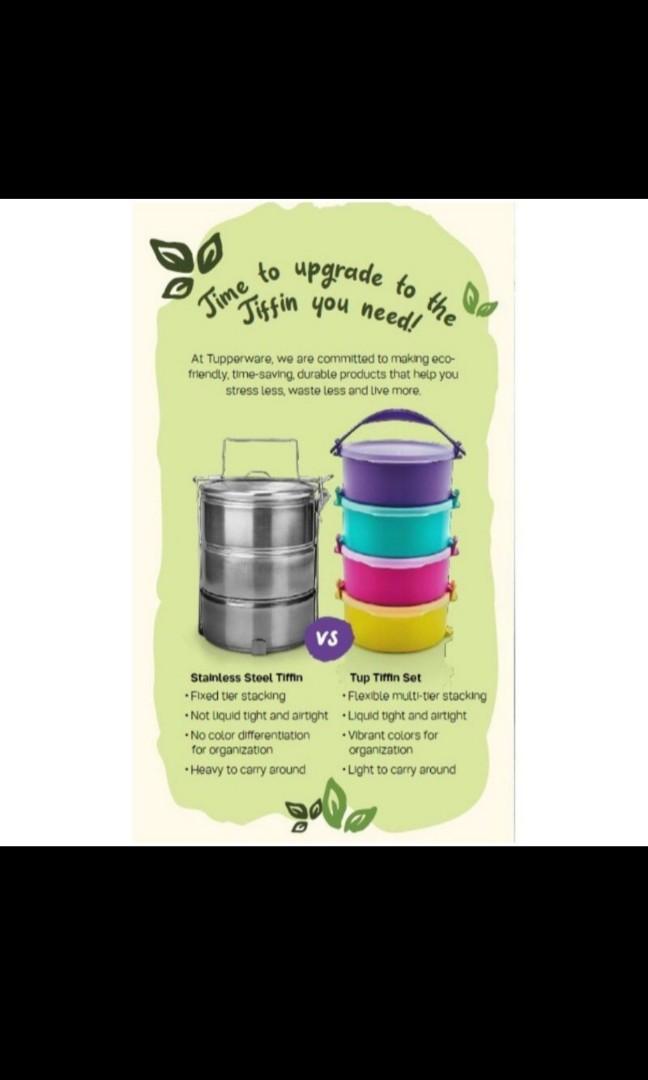 Tupperware Tup Tiffin Set (1), Furniture & Home Living, Kitchenware ...