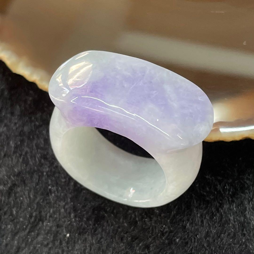 Type A Burmese Lavender Jade Jadeite Ring - 13.33g 29.8 by 28.1 by 13 ...
