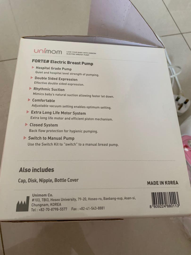 Unimom Forte (Hospital Grade Electric Dual Breast Pump), Babies & Kids ...