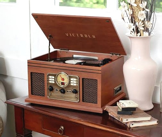 VICTROLA 8 in 1 Retro Vintage Design Turntable Vinyl Plaka Cassette CD ...