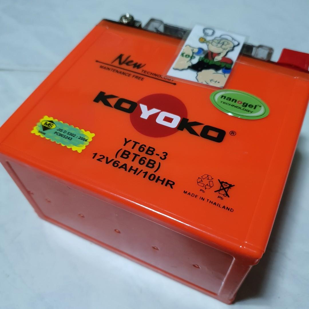 YT6B-3 -BS KOYOKO BATTERY USE FOR Use for, Yamaha Nmax Yamaha NVX ...