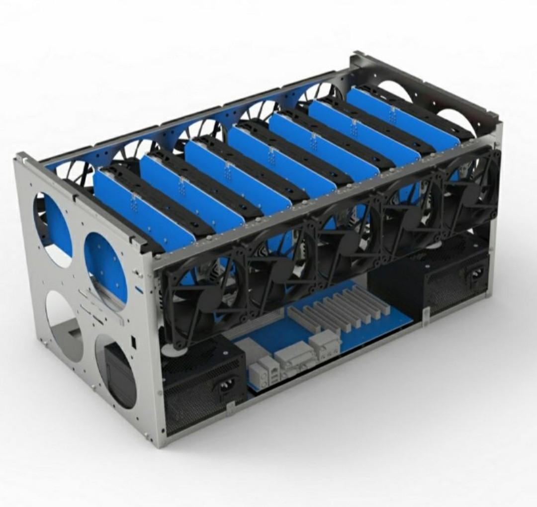 10 gpu mining rack, mining case, dual psu, stackable, Computers & Tech ...