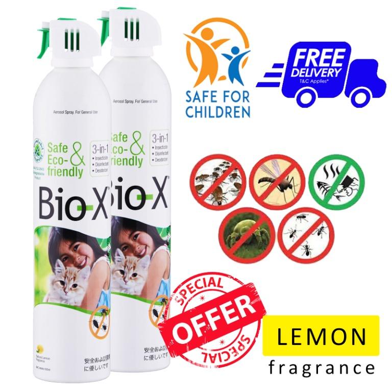 [2 BTL] Bio-X Aerosol Insecticide 600ML x2 Mosquito Repellent Cockroach ...