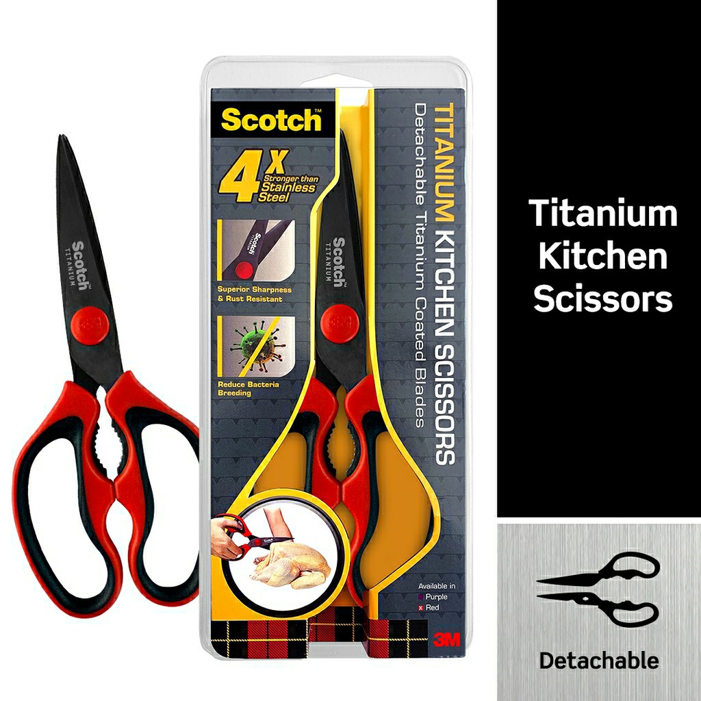 3M Scotch titanium detachable kitchen Scissors, Furniture & Home Living ...