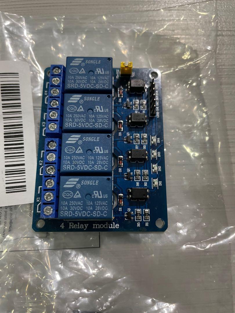4 CHANNEL 5V RELAY MODULE, Audio, Other Audio Equipment on Carousell