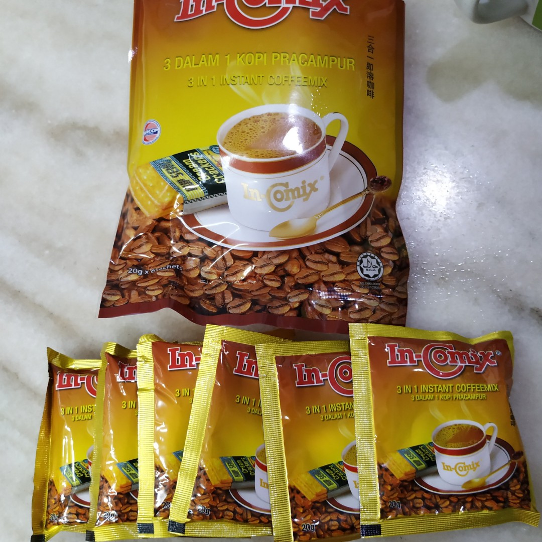 6packs 3 in 1 In-Comix Kopi Pra campur instant coffee mix breakfast ...