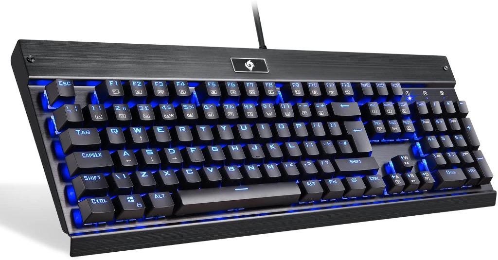 (Black Keyboard - UK-Layout) Eagletec KG010-UK Wired Keyboard USB ...