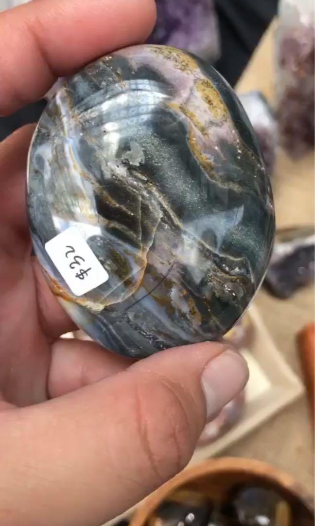 Bluey ocean jasper palm stone, Everything Else on Carousell