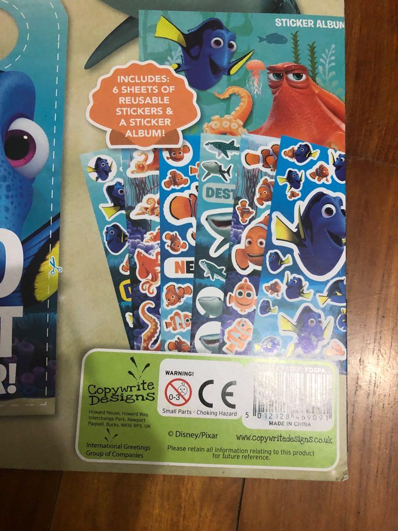 BNIP Finding Nemo Dory Sticker Paradise set comes with sticker book ...