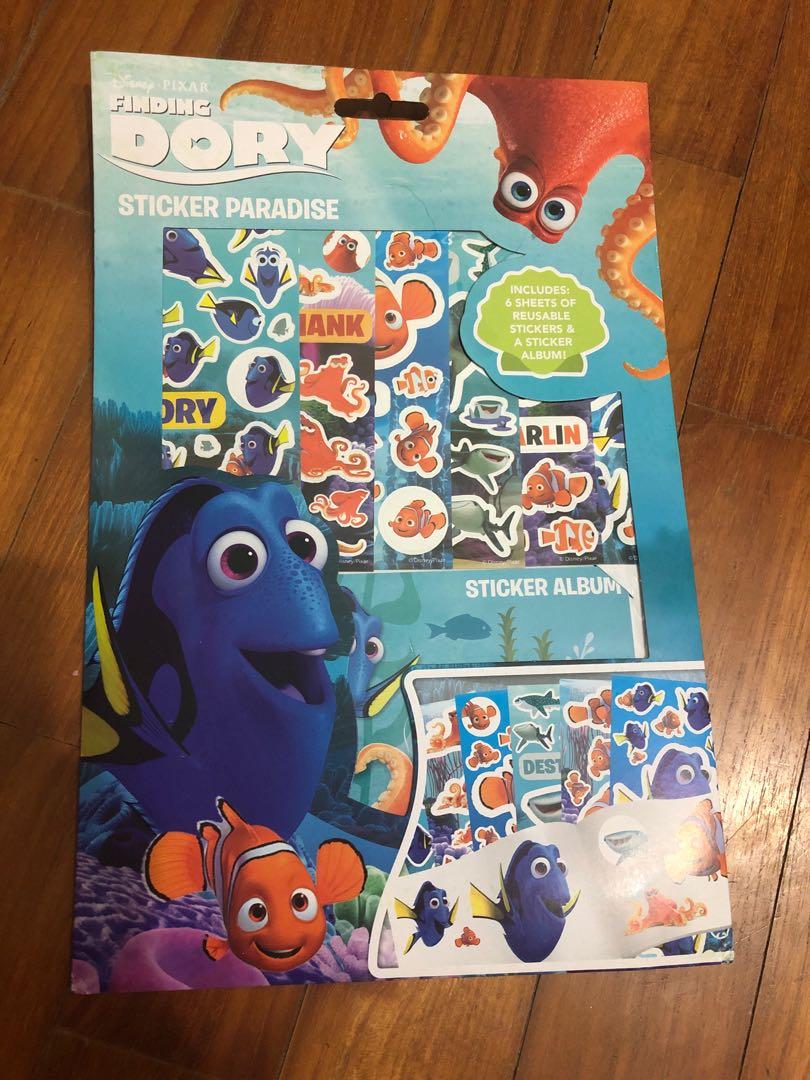 BNIP Finding Nemo Dory Sticker Paradise set comes with sticker book ...