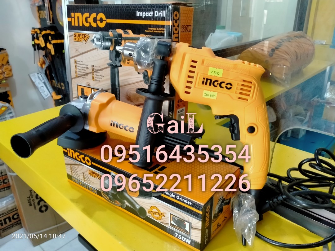 COMBO PROMO! INGCO GRINDER + IMPACT DRILL, Commercial & Industrial ...