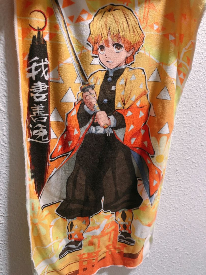 Demon slayer Agatsuma Zenitsu towel, Hobbies & Toys, Toys & Games on ...