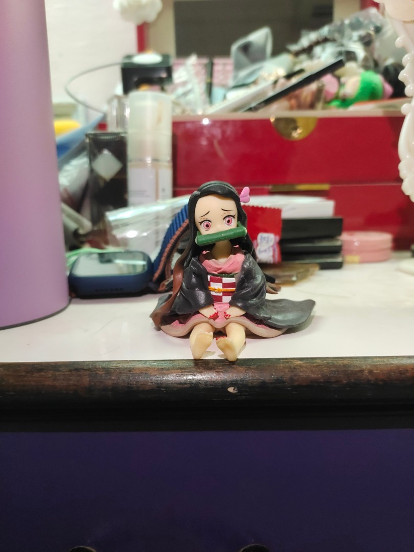 Demon slayer kamado Nezuko sitting figure, Hobbies & Toys, Toys & Games ...