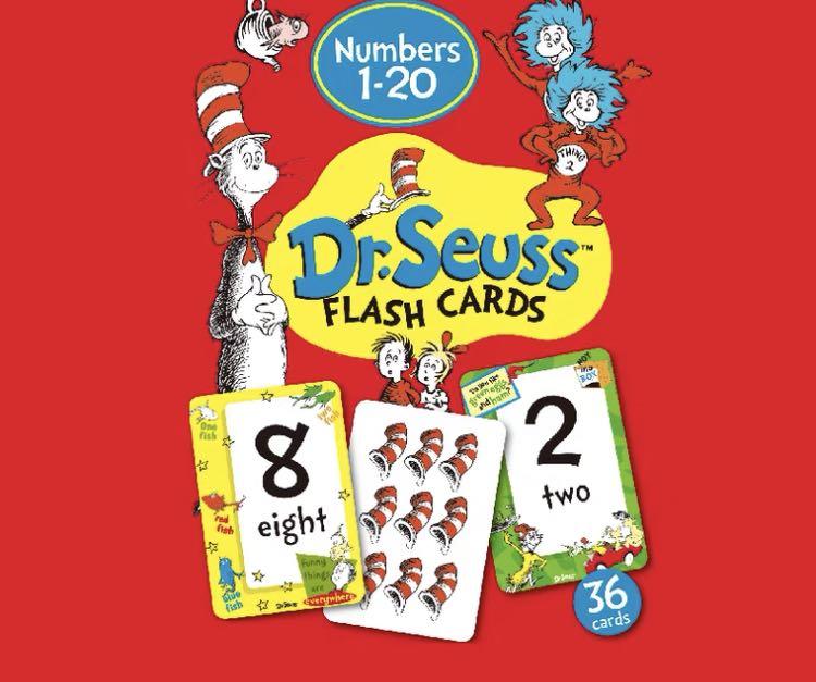 Dr Seuss numbers flash cards 1-20, Hobbies & Toys, Books & Magazines ...