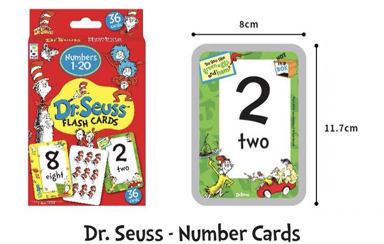 Dr Seuss numbers flash cards 1-20, Hobbies & Toys, Books & Magazines ...