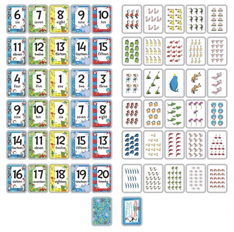 Dr Seuss numbers flash cards 1-20, Hobbies & Toys, Books & Magazines ...