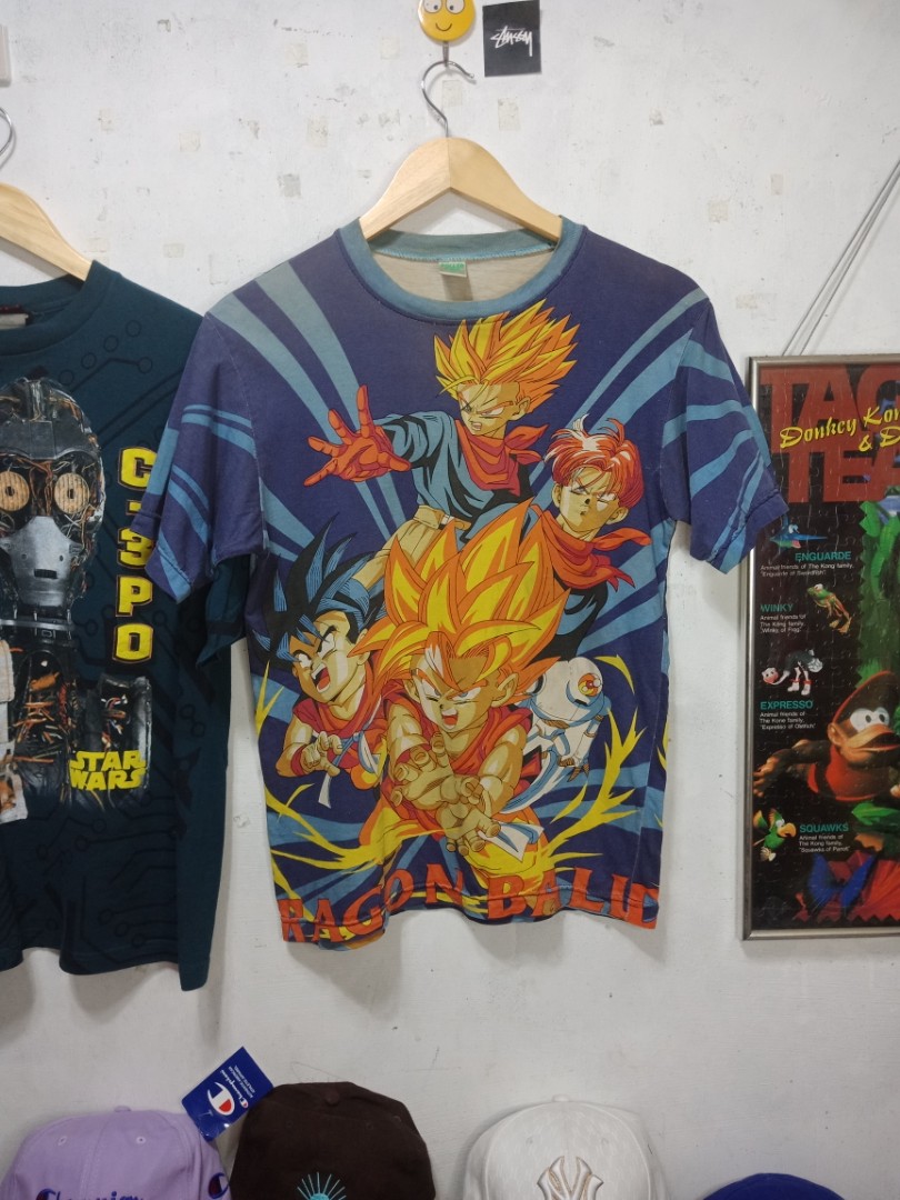 DRAGONBALL Z aop VINTAGE BOOTLEG SHIRT, Men's Fashion, Tops & Sets ...
