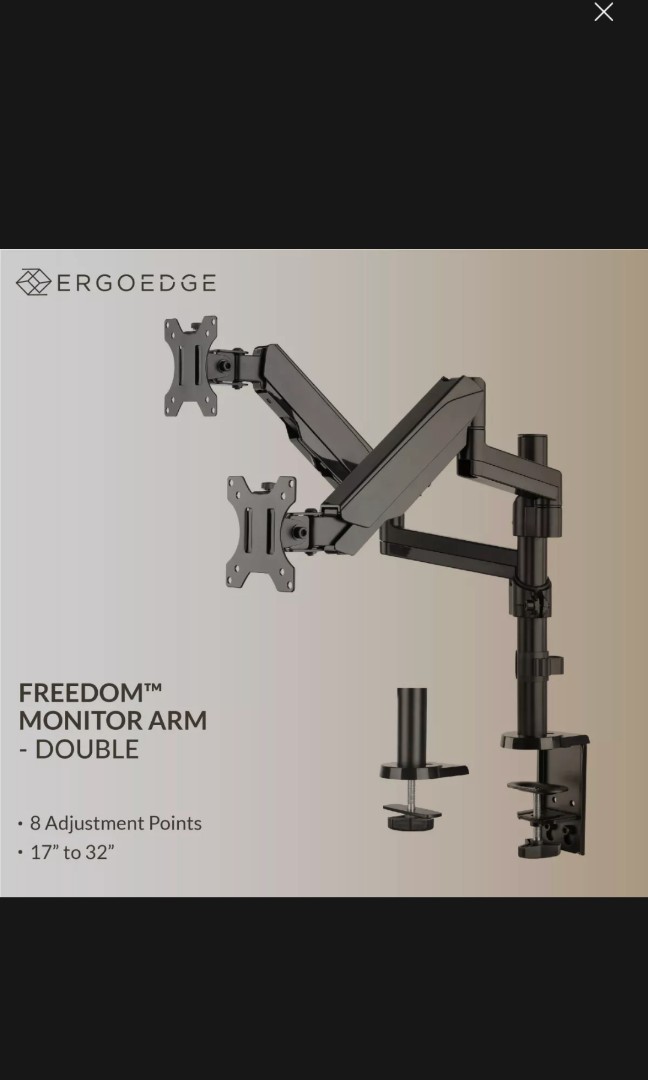 Ergoedge Freedom Double Monitor Arm Dual, Computers & Tech, Parts ...