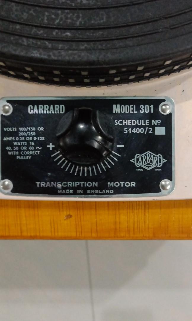 Garrard Model 301 Vintage Turntable 1967, Hobbies & Toys, Music & Media ...