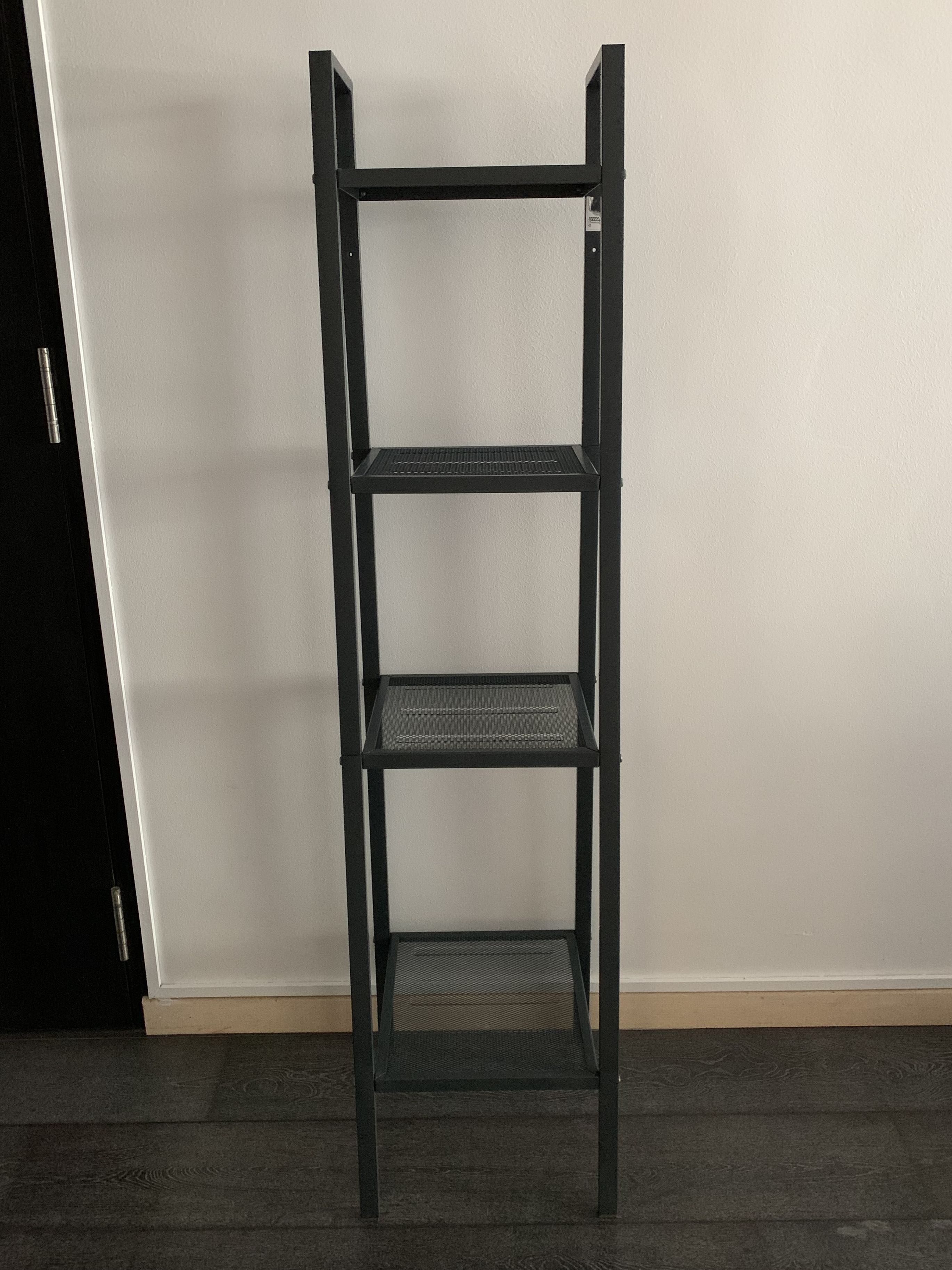 IKEA dark grey metal shelf, Furniture & Home Living, Furniture, Shelves ...