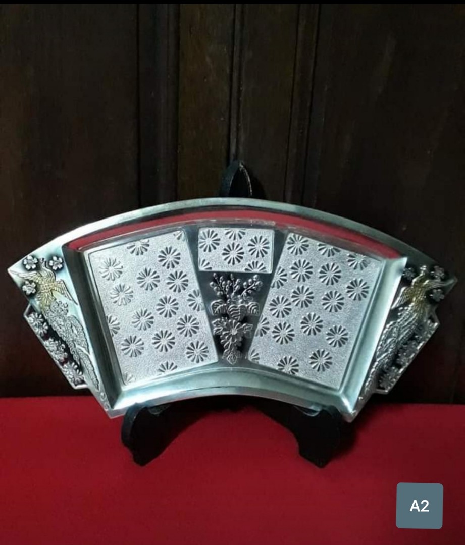 Japanese Chrome Engraved Plate, Furniture & Home Living, Home Decor ...