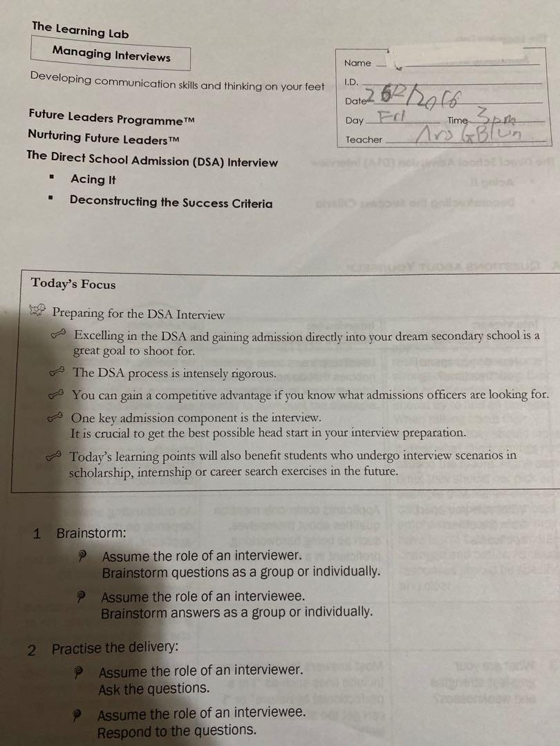 Jcarter PSLE Oral and TLL DSA Interview, Hobbies & Toys, Books ...