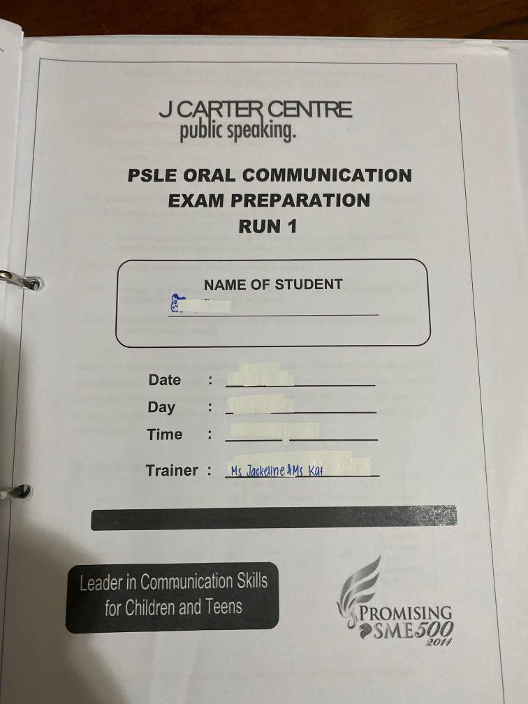 Jcarter PSLE Oral and TLL DSA Interview, Hobbies & Toys, Books ...