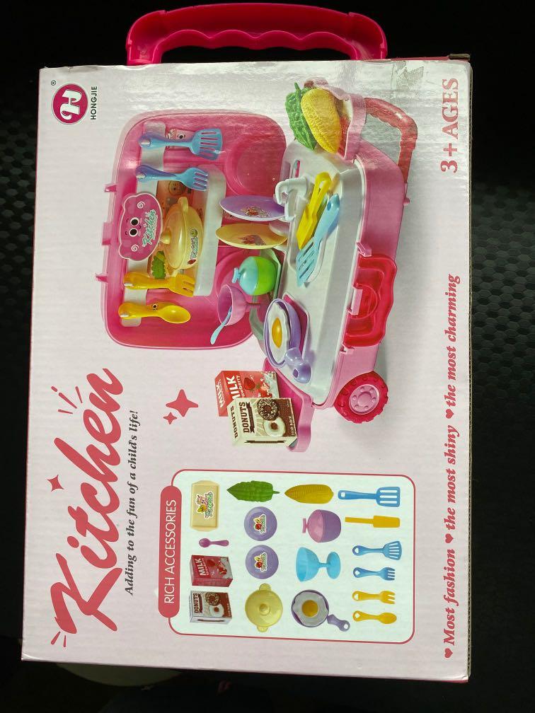 Kitchen in a suitcase toy set, Hobbies & Toys, Toys & Games on Carousell
