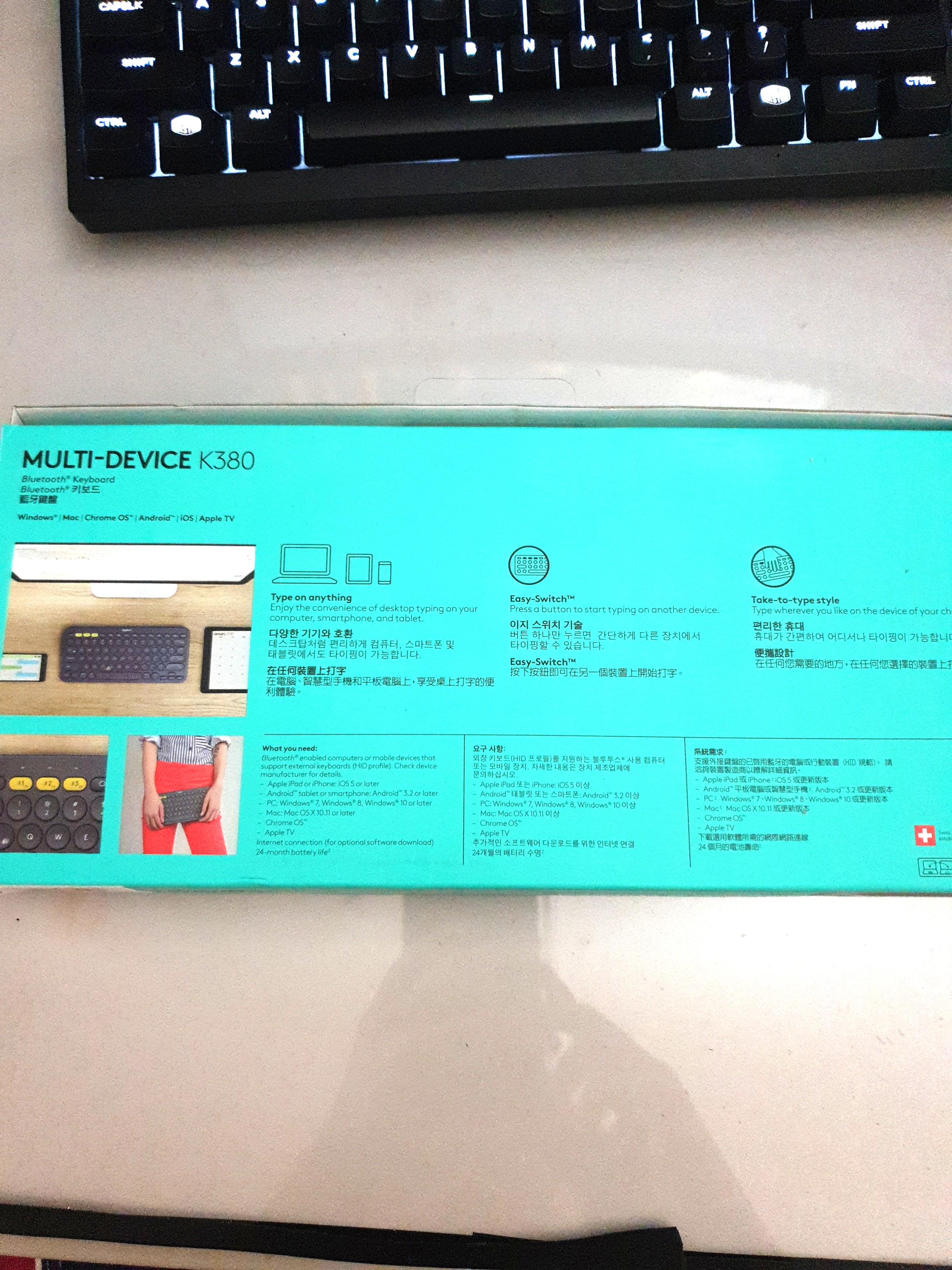 Logitech K380 Eng/Korean Multi-Device Bluetooth Keyboard, Computers ...