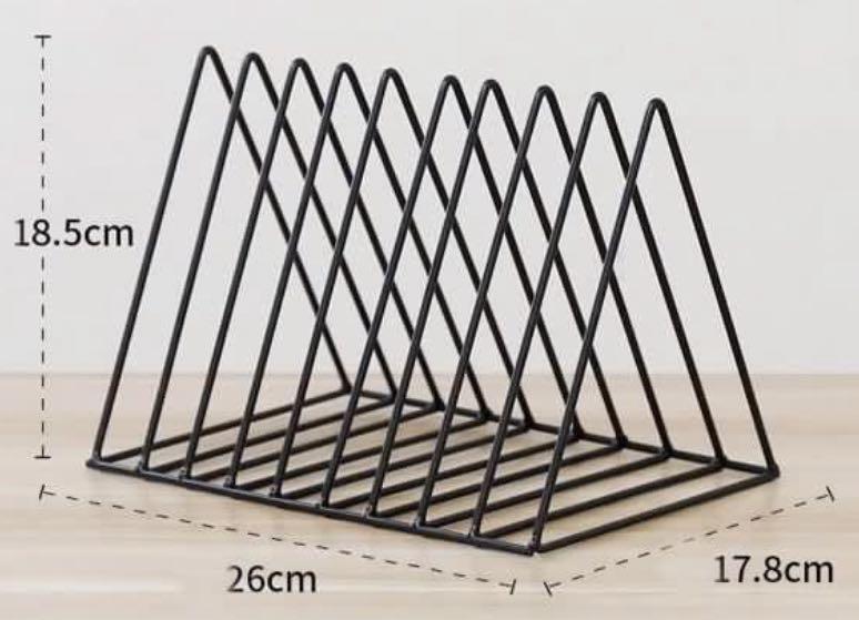 Minimalist Triangular Metal Book Divider, Furniture & Home Living ...