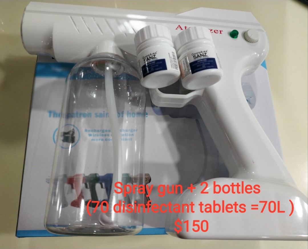 Mist Spray gun & disinfectant 70 tablets ( 2 sets left ), Everything ...