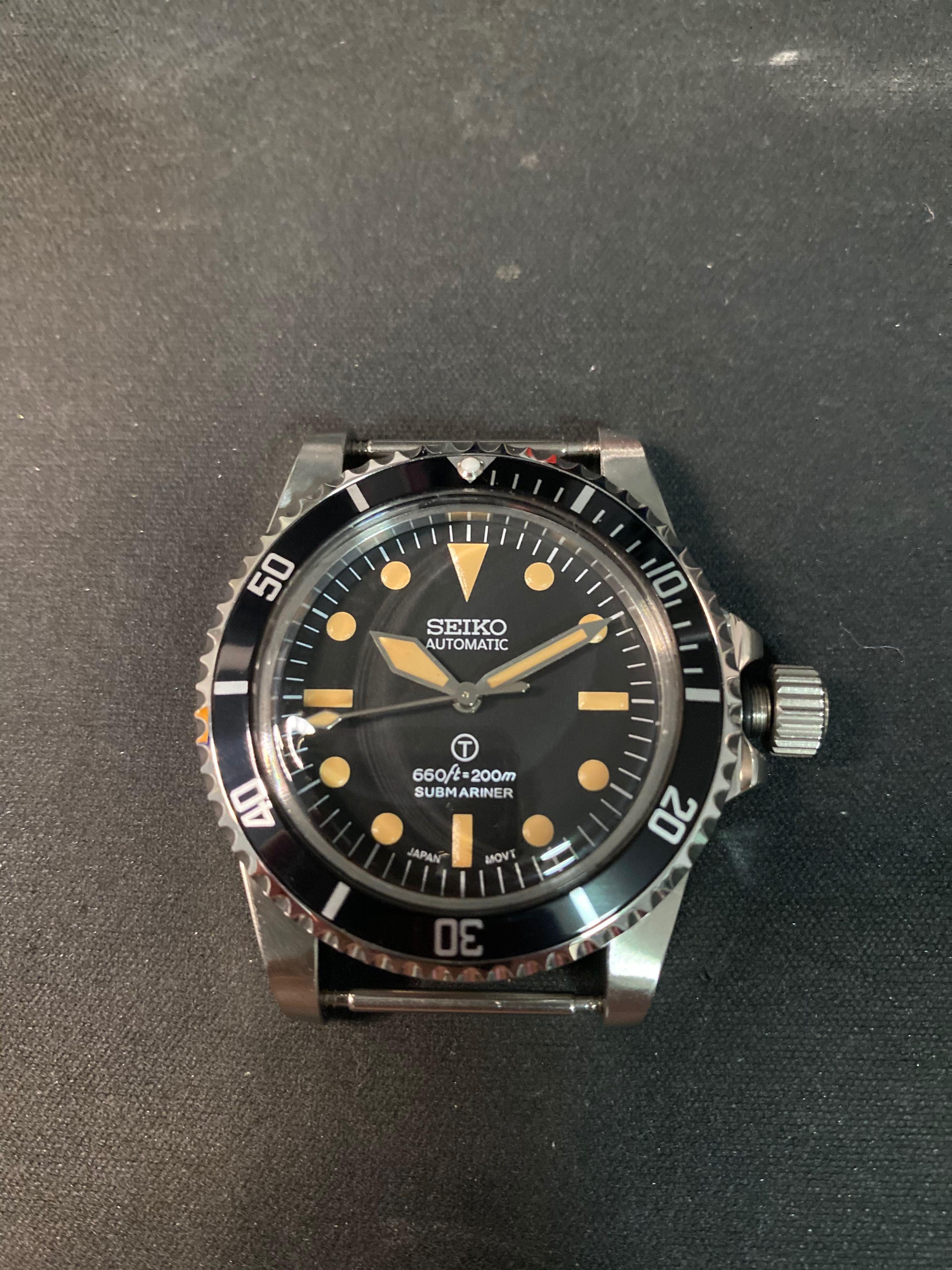 Last Piece! New Custom mod Seiko Milsub Vintage sub Submariner, Luxury ...