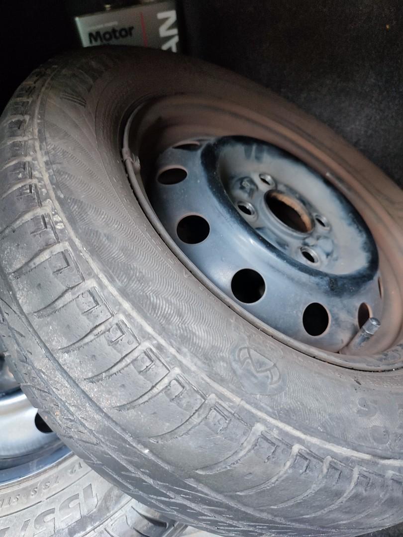 Perodua Viva standard 12inch rims (tayar kompang), Auto Accessories on ...