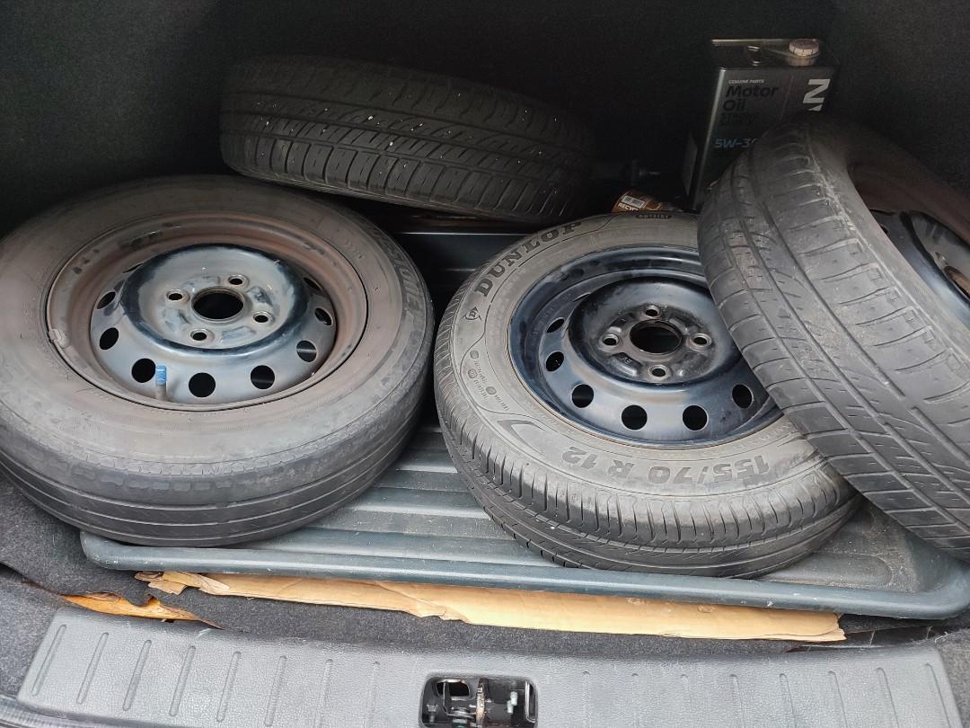 Perodua Viva standard 12inch rims (tayar kompang), Auto Accessories on ...