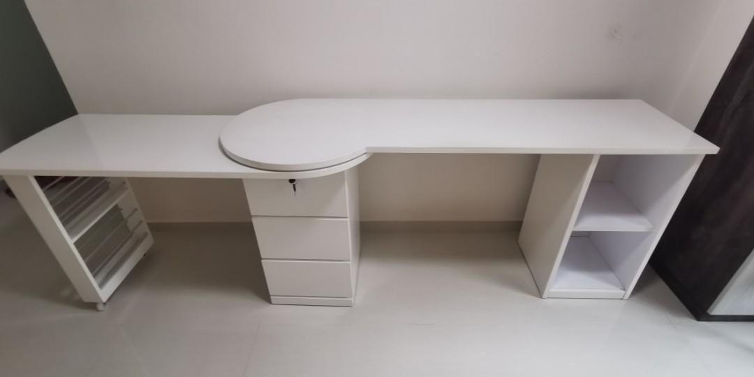 Study Table Computer Table (extendable), Furniture & Home Living ...