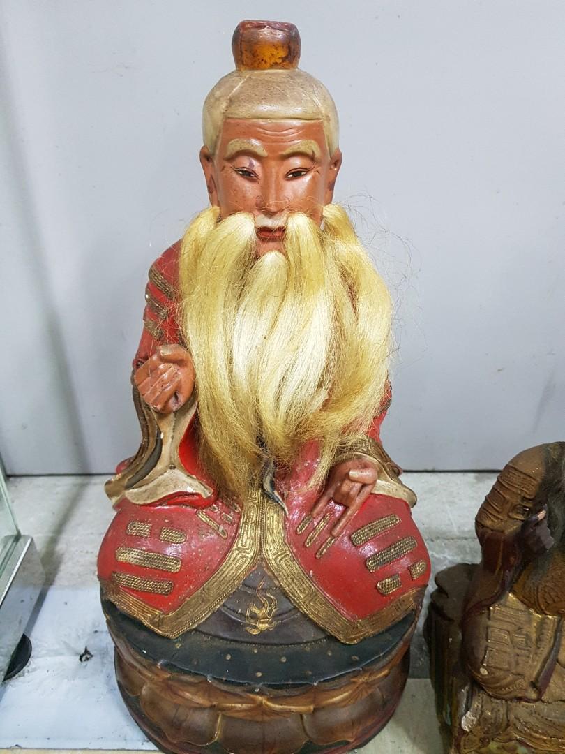 Vintage Taoist Chinese God Statue Figure Figurine Hobbies And Toys