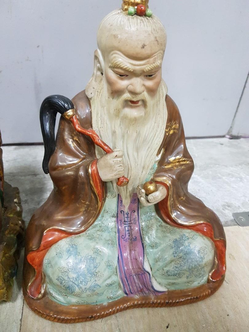 Vintage Taoist Chinese God Statue Figure Figurine Hobbies And Toys