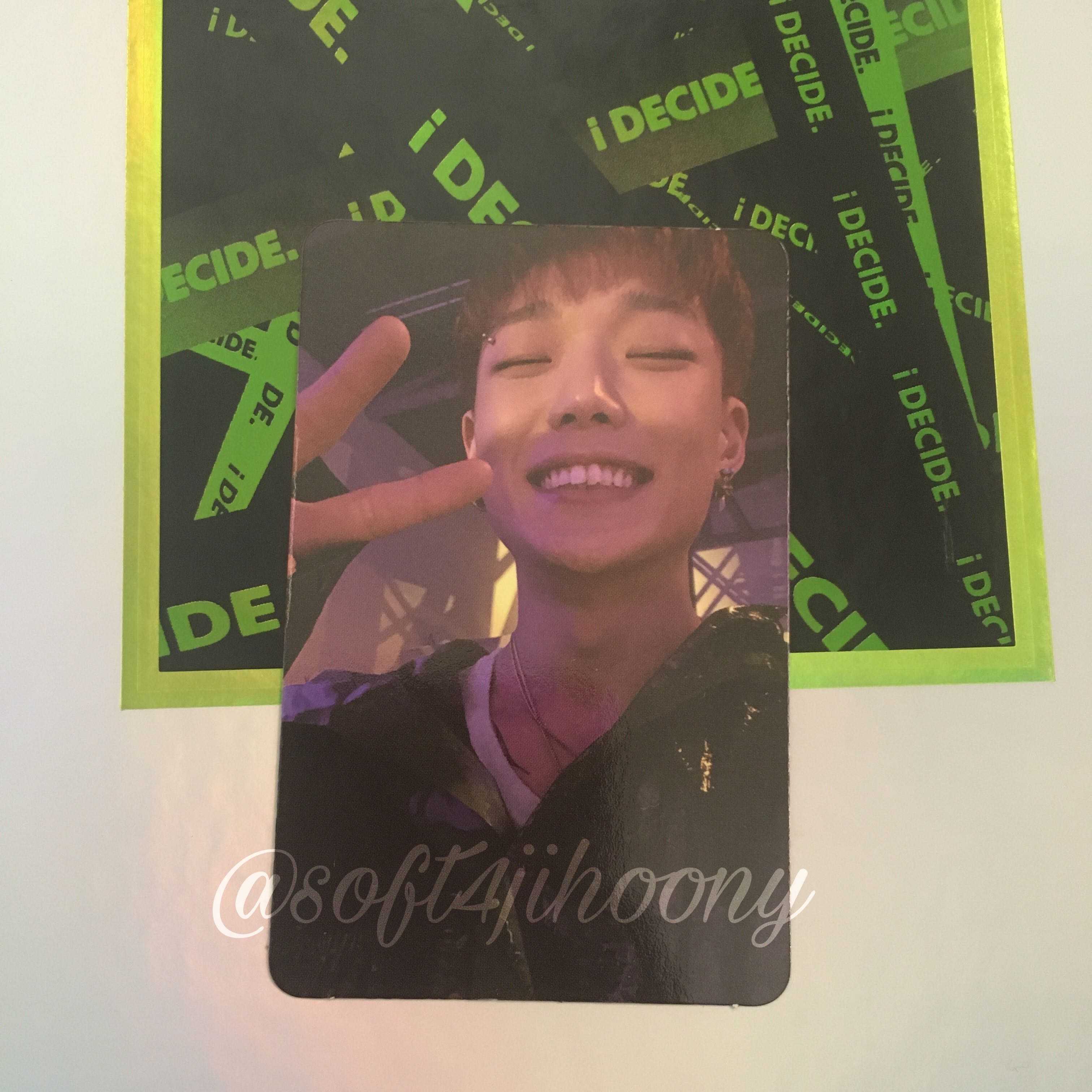 WTT iKON BOBBY PHOTOCARD i DECIDE album green ver (TRADED FINALLY‼️), Hobbies & Toys ...