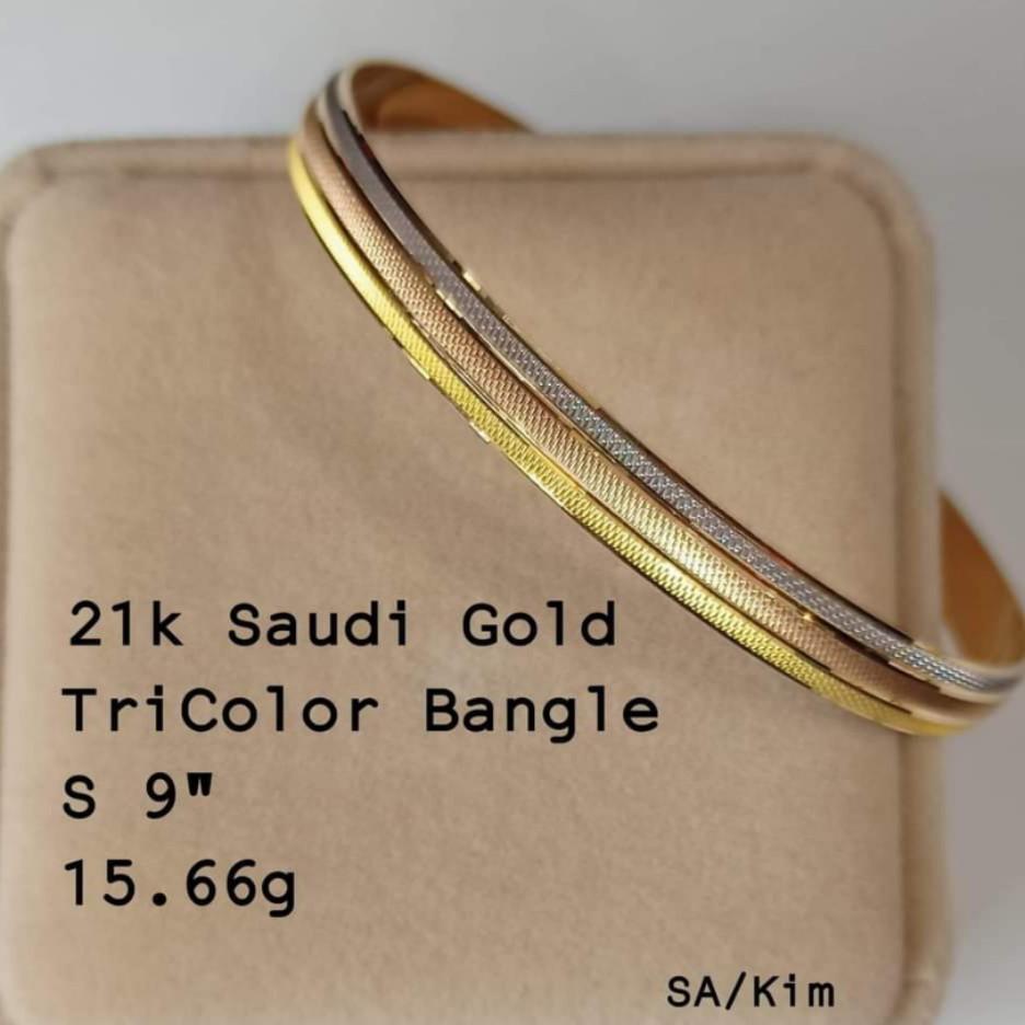 21K Saudi Gold Bangles, Women's Fashion, Jewelry & Organizers ...