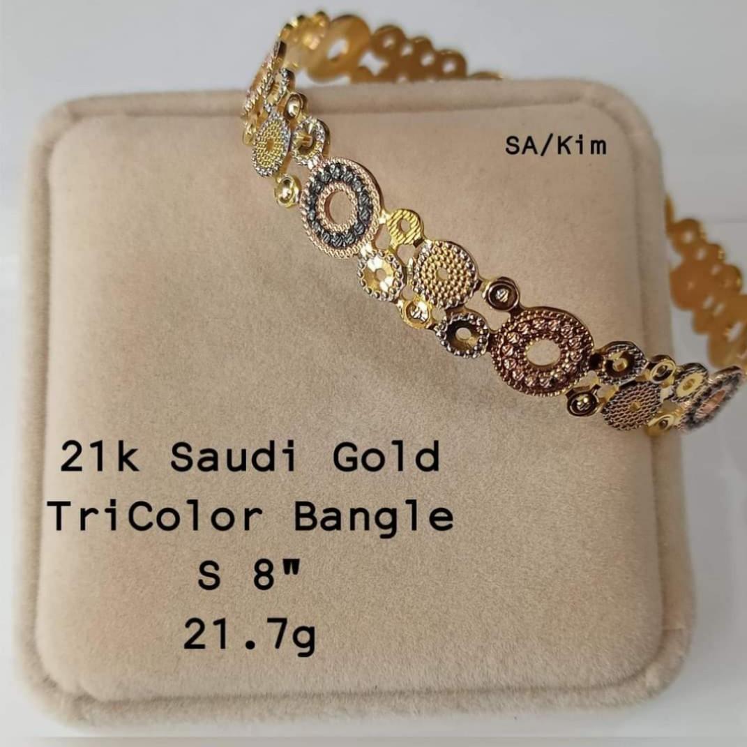 21K Saudi Gold Bangles, Women's Fashion, Jewelry & Organizers ...